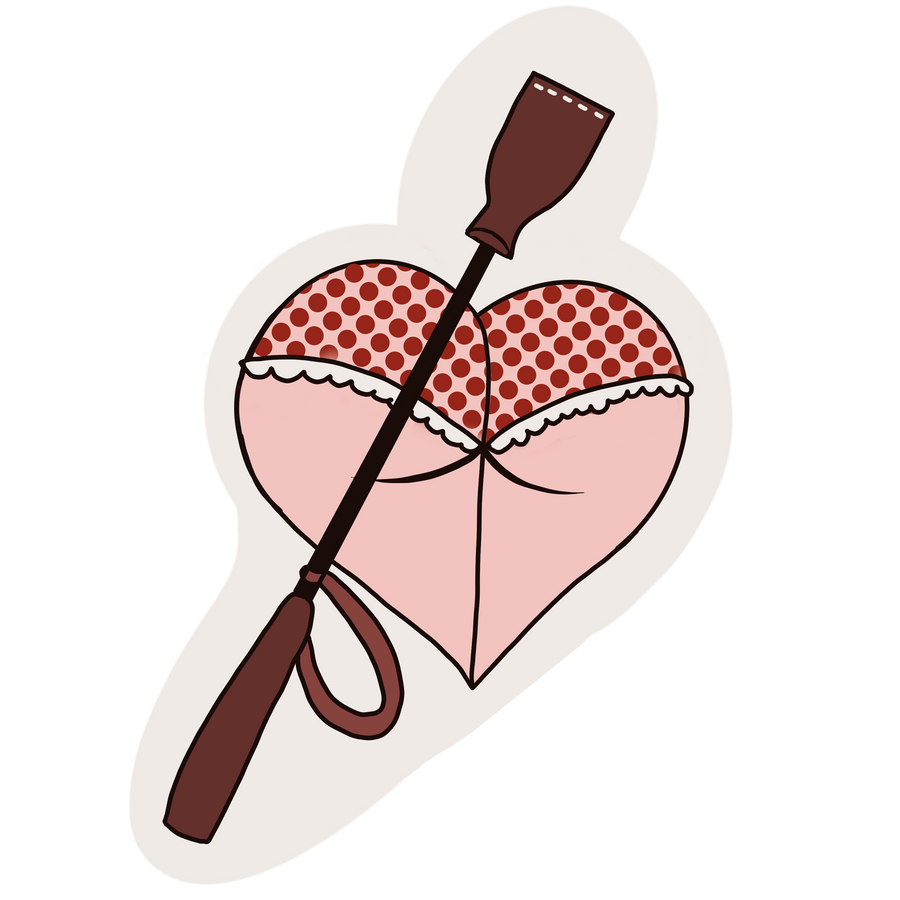 Heartbutt with crop decal – KinkThink Factory