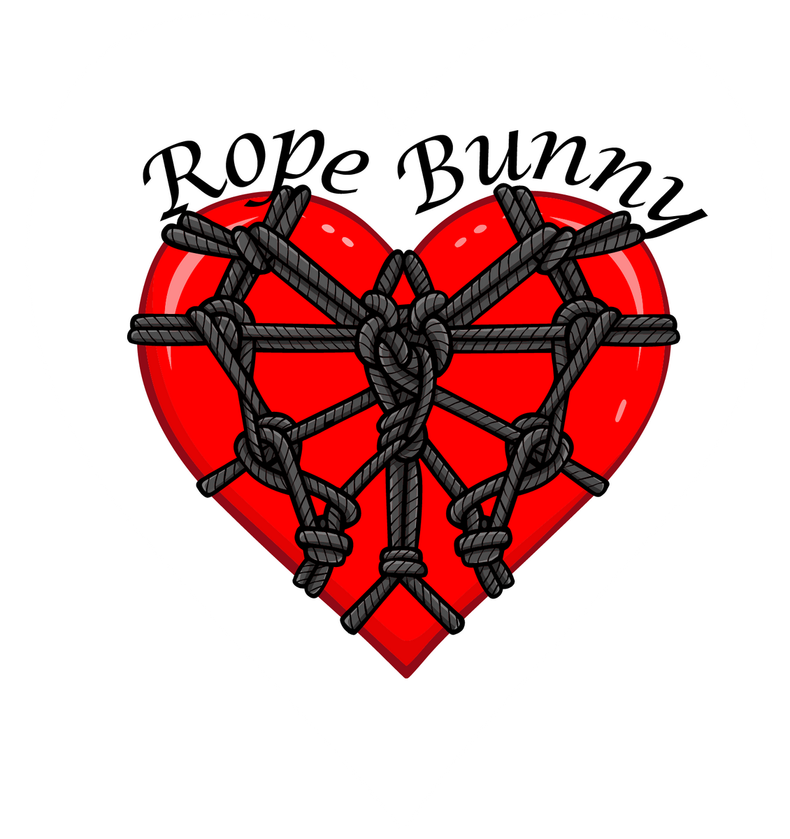 Rope Bunny heart decal – KinkThink Factory